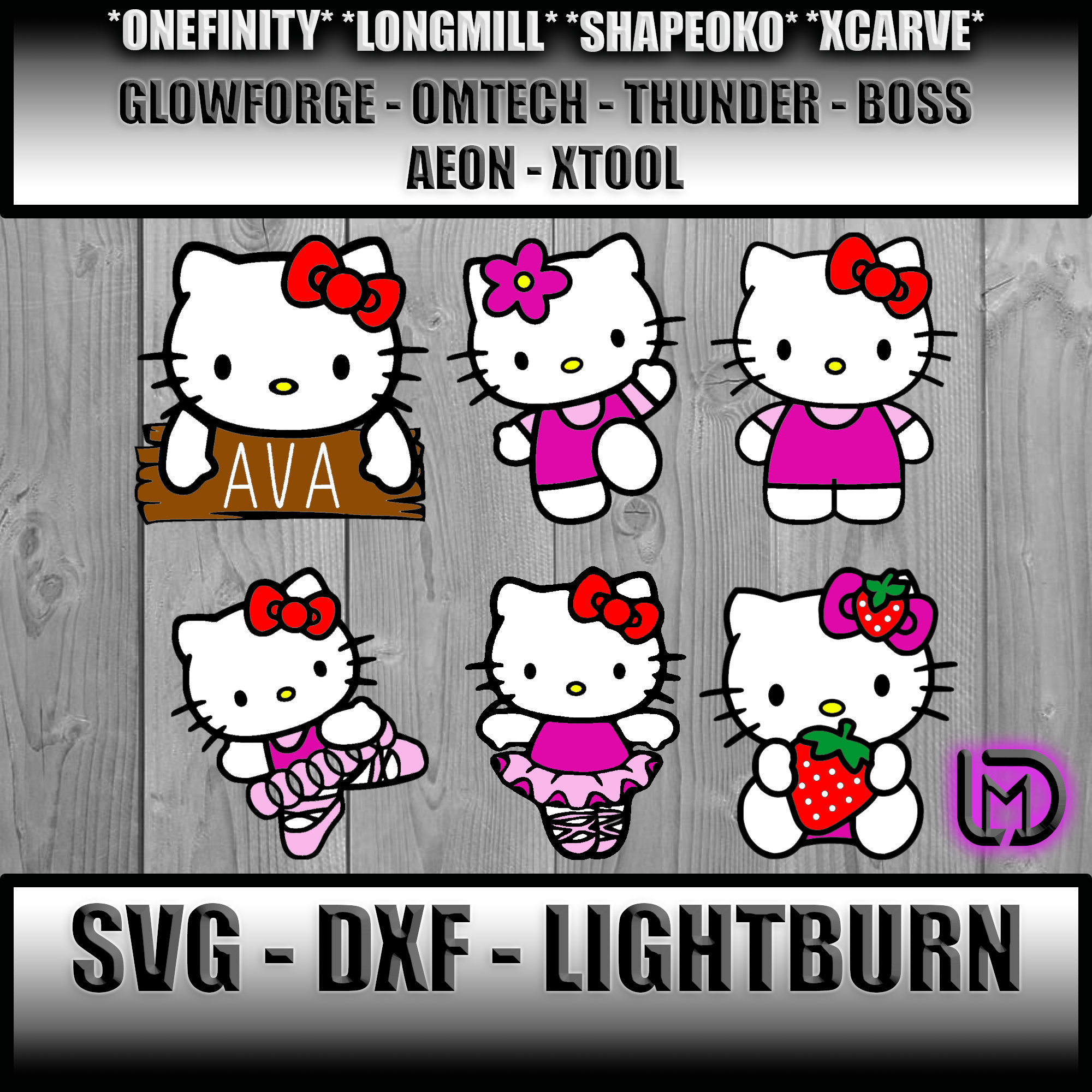 Hello Cats Full Body Vectors, SVG, DXF, Lightburn, AI, Laser Cut File ...