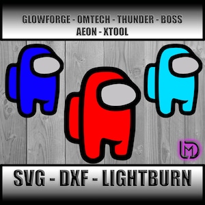 Amoung Us Vectors, SVG, DXF, Lightburn, AI, Laser Cut File, Xtool ...