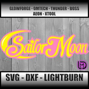 Sailor Moon Logo Vector, SVG, DXF, Lightburn, AI, Laser Cut File, Xtool ...
