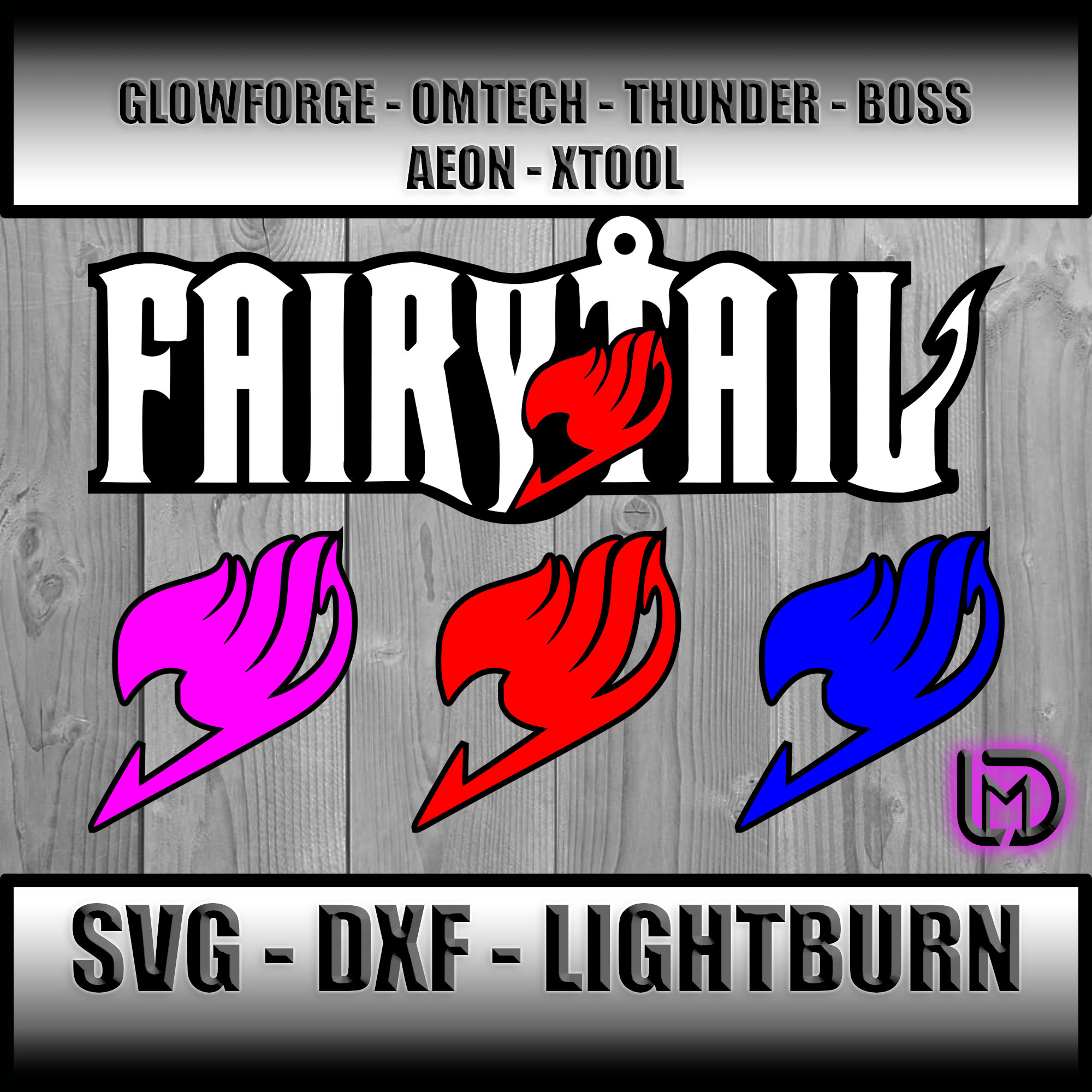 Fairytail Logo Vector, SVG, DXF, Lightburn, AI, Laser Cut File, Xtool ...