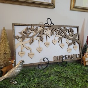 Our Family Tree Wall Art Plaque, Family Name Sign Cut File, Family Sign ...