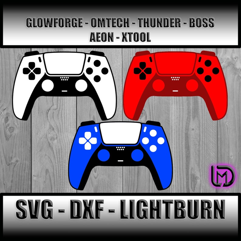 Playstation PS5 Controller Vectors, SVG, DXF, Lightburn, AI, Laser Cut ...