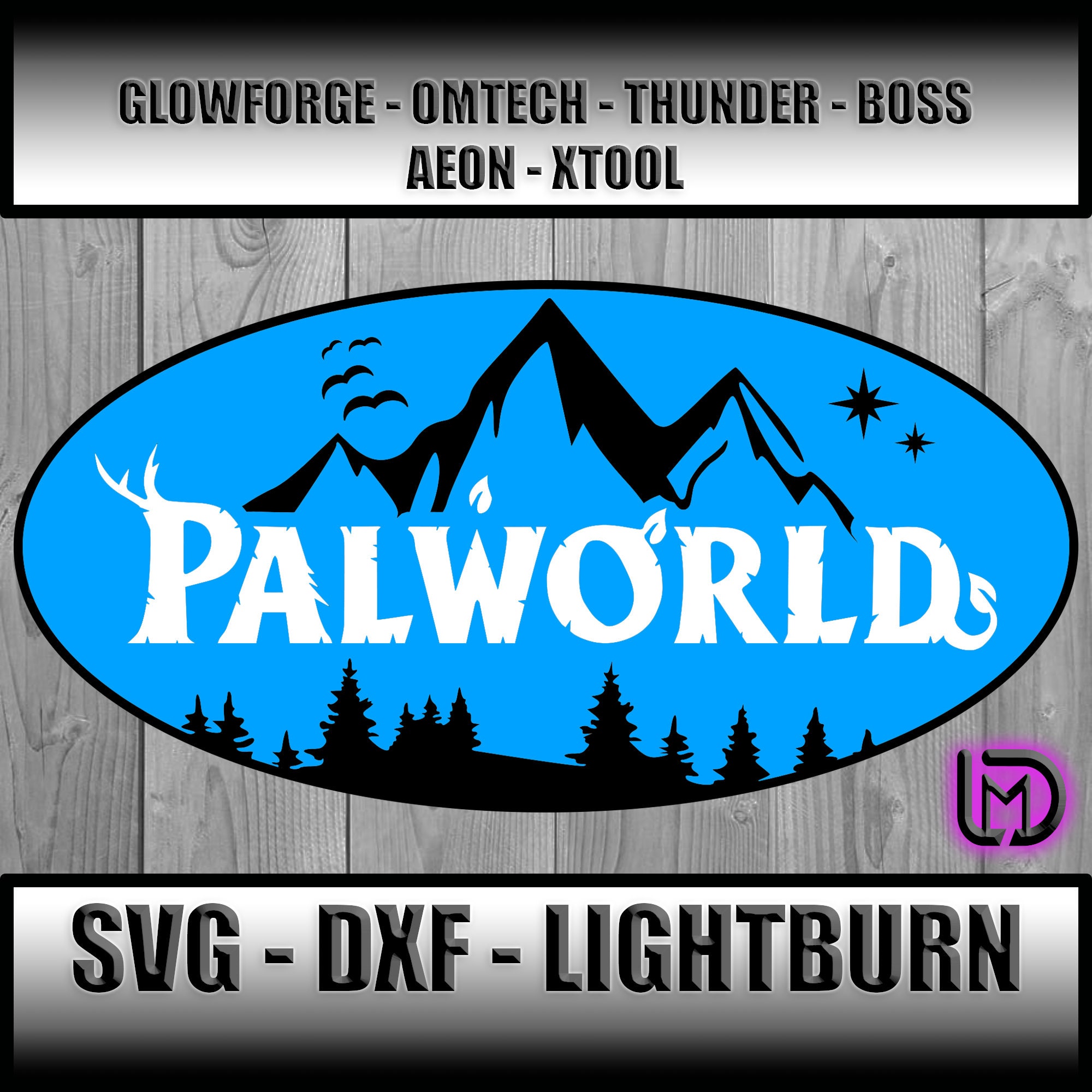 Palworld Logo Vectors, SVG, DXF, Lightburn, AI, Laser Cut File, Xtool ...