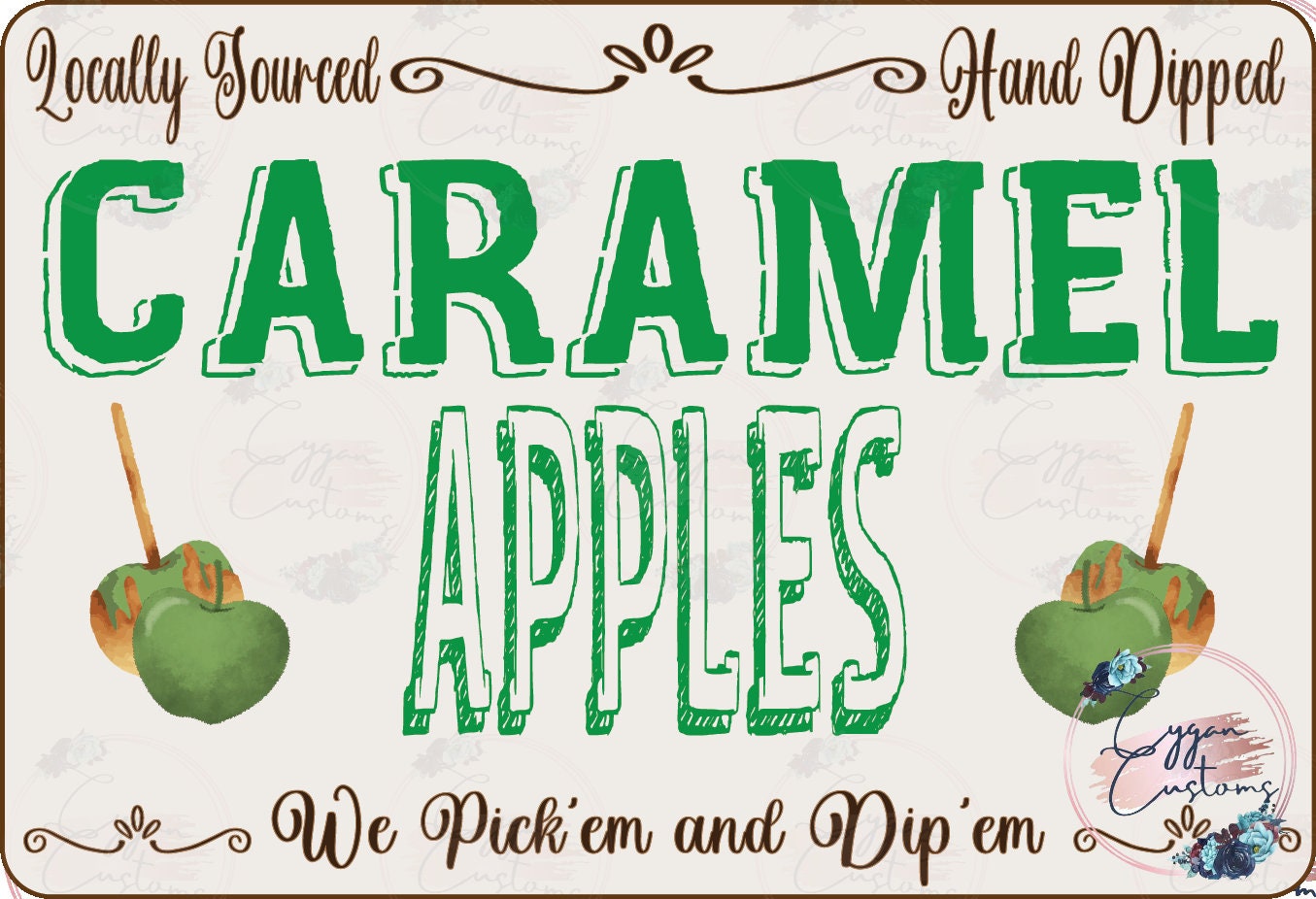 Caramel Apple Labels **DIGITAL DOWNLOAD** Waterslide, DTF, Sublimation ...