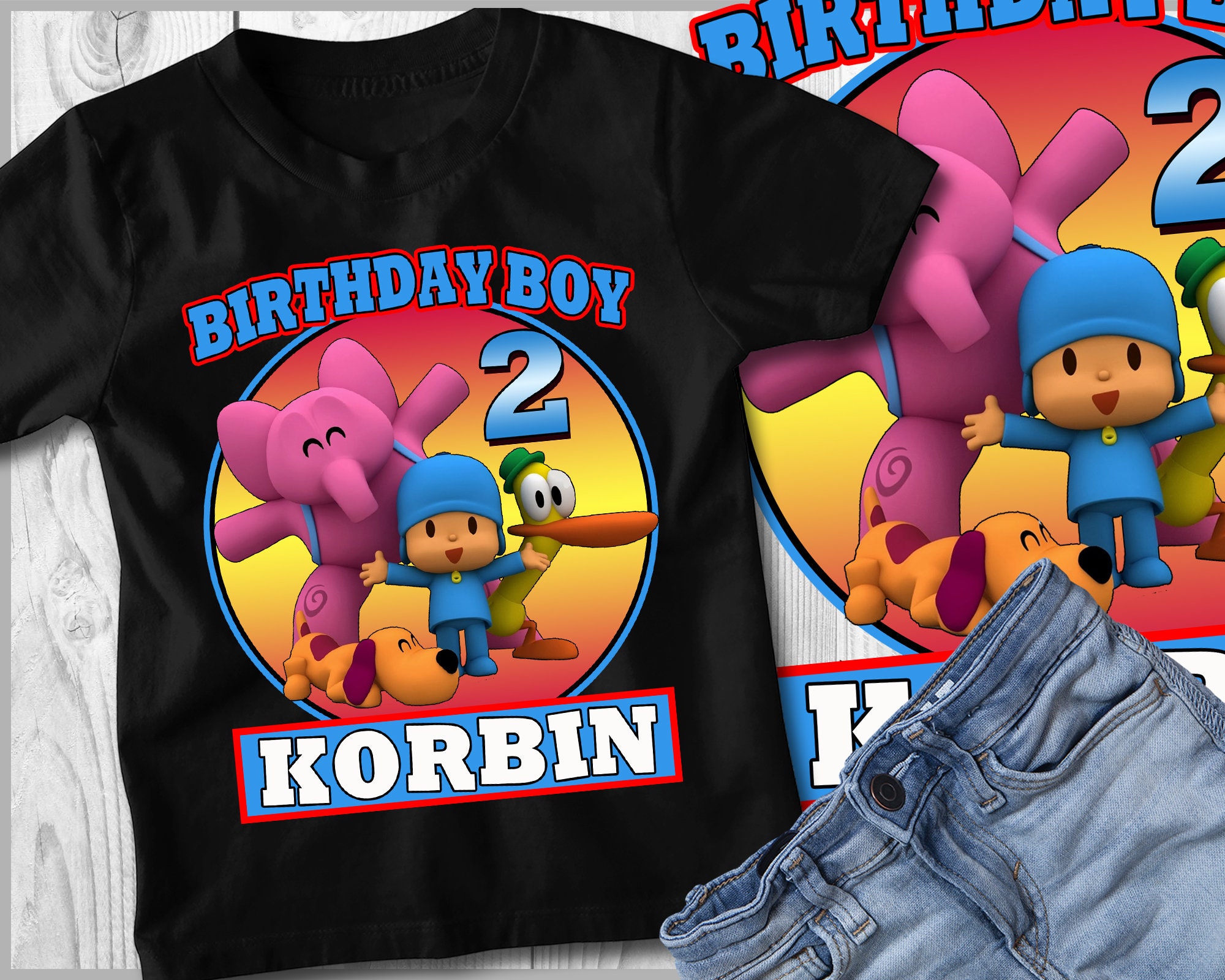 Pocoyo Birthday T-Shirt Pocoyo custom birthday shirt Pocoyo | Etsy