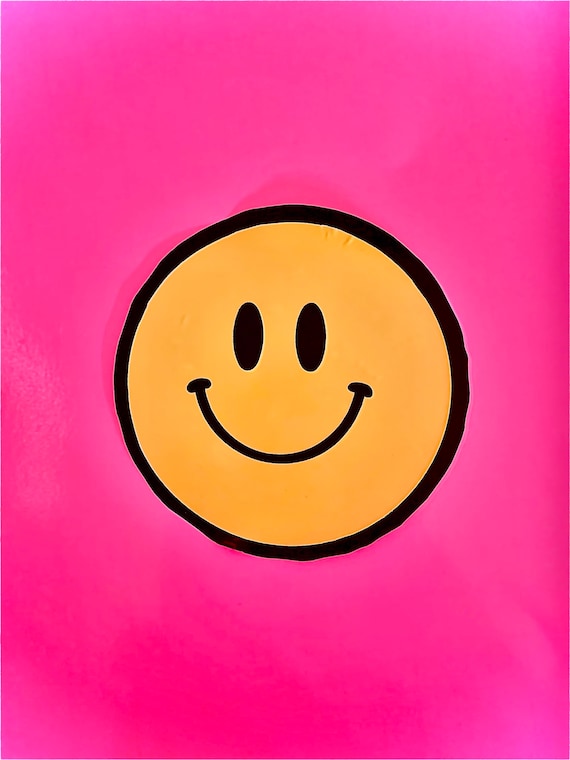 Indie Smiley Face Sticker | Etsy