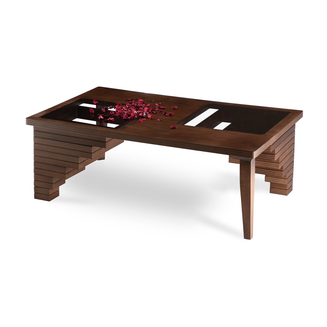 Custom Designed Coffee Table, Wood Coffee Table, Walnut Coffee Table ...