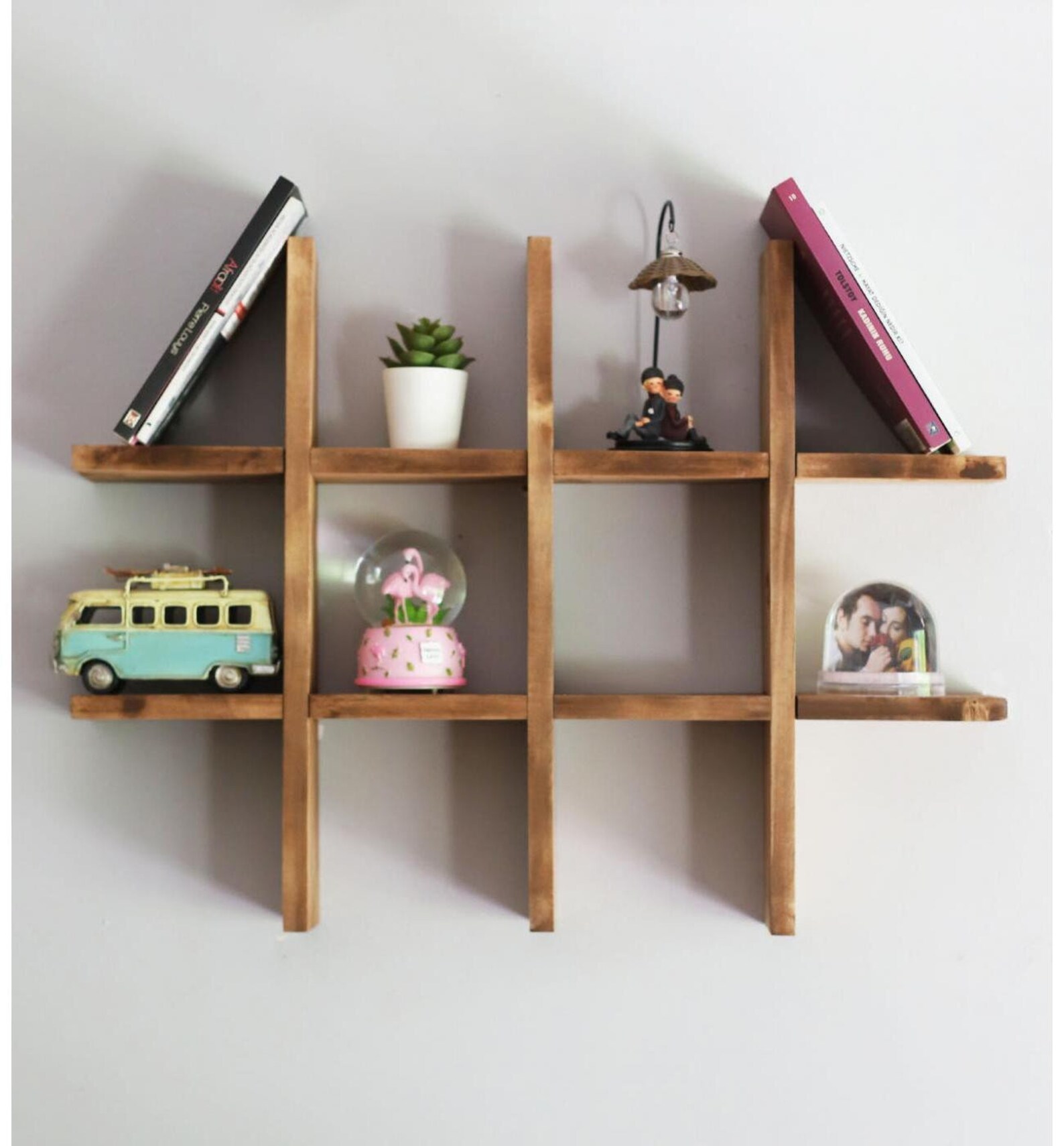 Wall Decor Bookshelf Natural Wood Gift Home Gift Home - Etsy