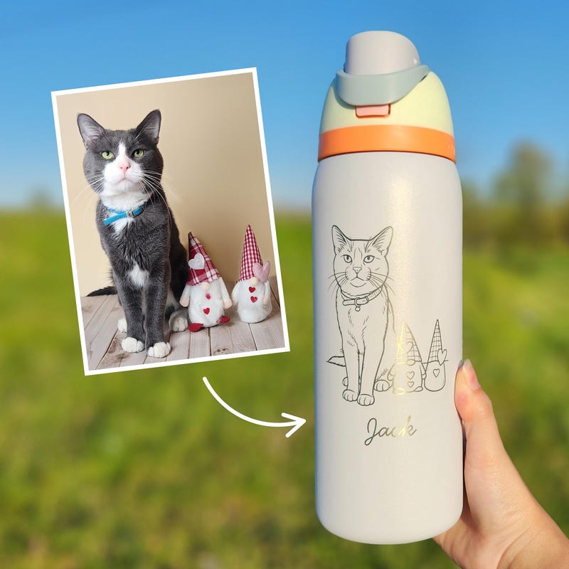 Owala Cat Bottle - Etsy