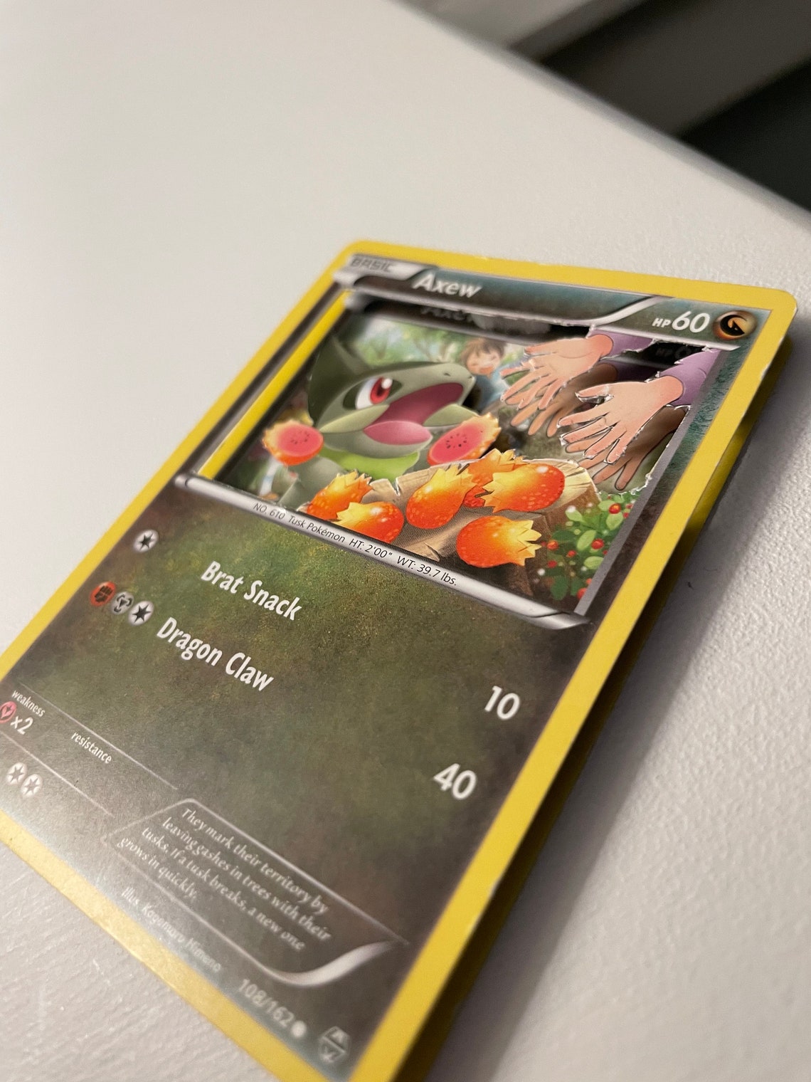 Diorama de cartas Pokémon Axew 3D carta Pokémon personalizada - Etsy México