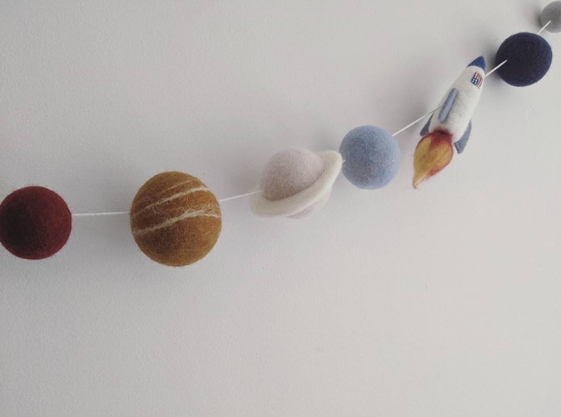 Solar System Garland | Needle Felted - Etsy