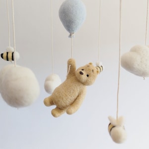 Needle Felted Winnie the Pooh Mobile - Etsy