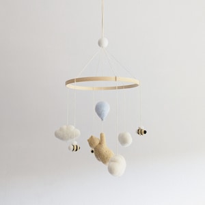 Needle Felted Winnie the Pooh Mobile - Etsy