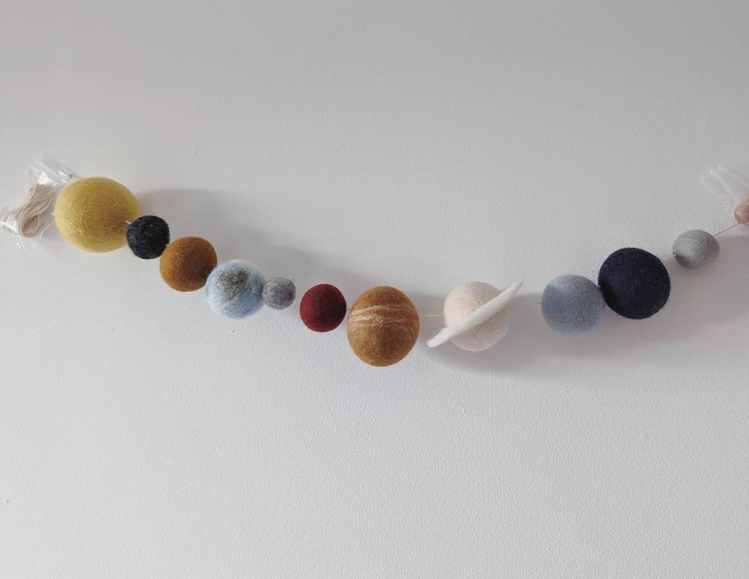 Solar System Garland | Needle Felted - Etsy
