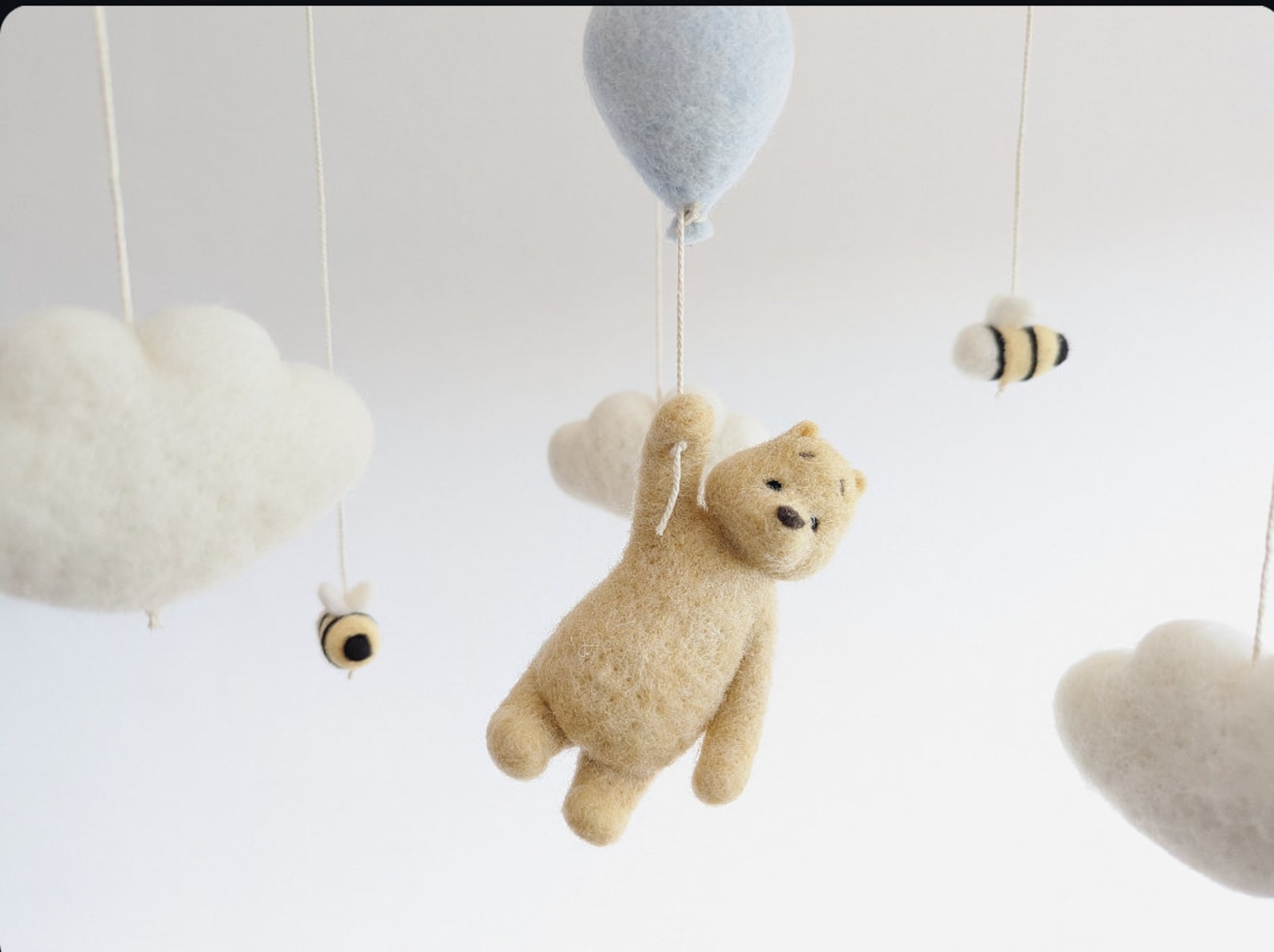 Needle Felted Winnie the Pooh Mobile - Etsy