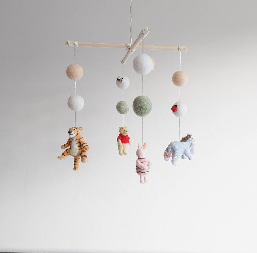 Winnie the Pooh Wool Mobile - Etsy