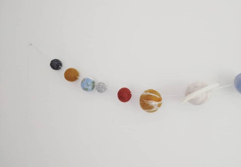 Solar System Garland | Needle Felted - Etsy