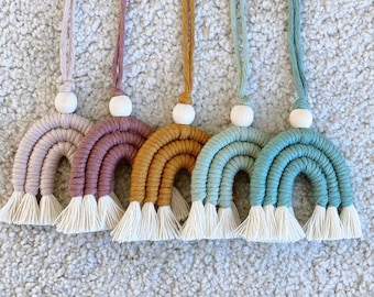 Boho Rainbow Keyring, Macrame Rainbow Keychain, Macrame Rainbow Keyring ...