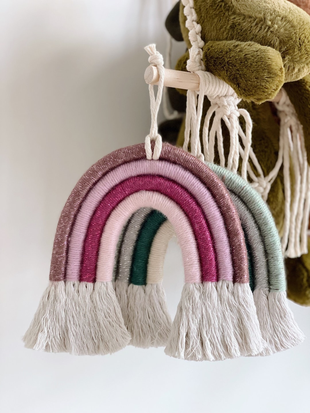 Macrame Rainbow Wall Hanging/rainbow Macrame/boho Macrame Wall Hanging ...