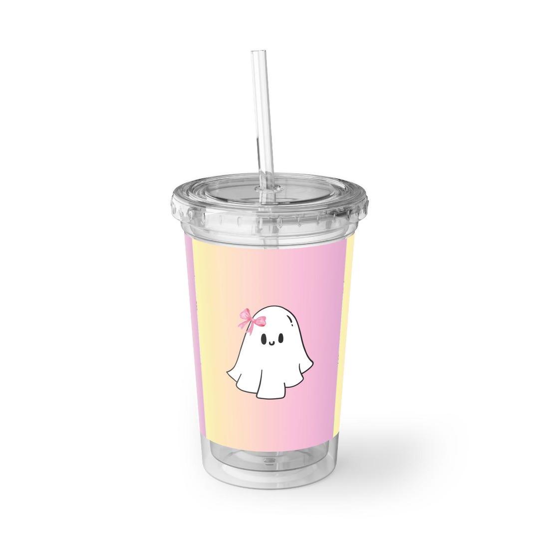 Cute Ghost Acrylic Cup - Perfect for Halloween, Kid's Parties, or ...