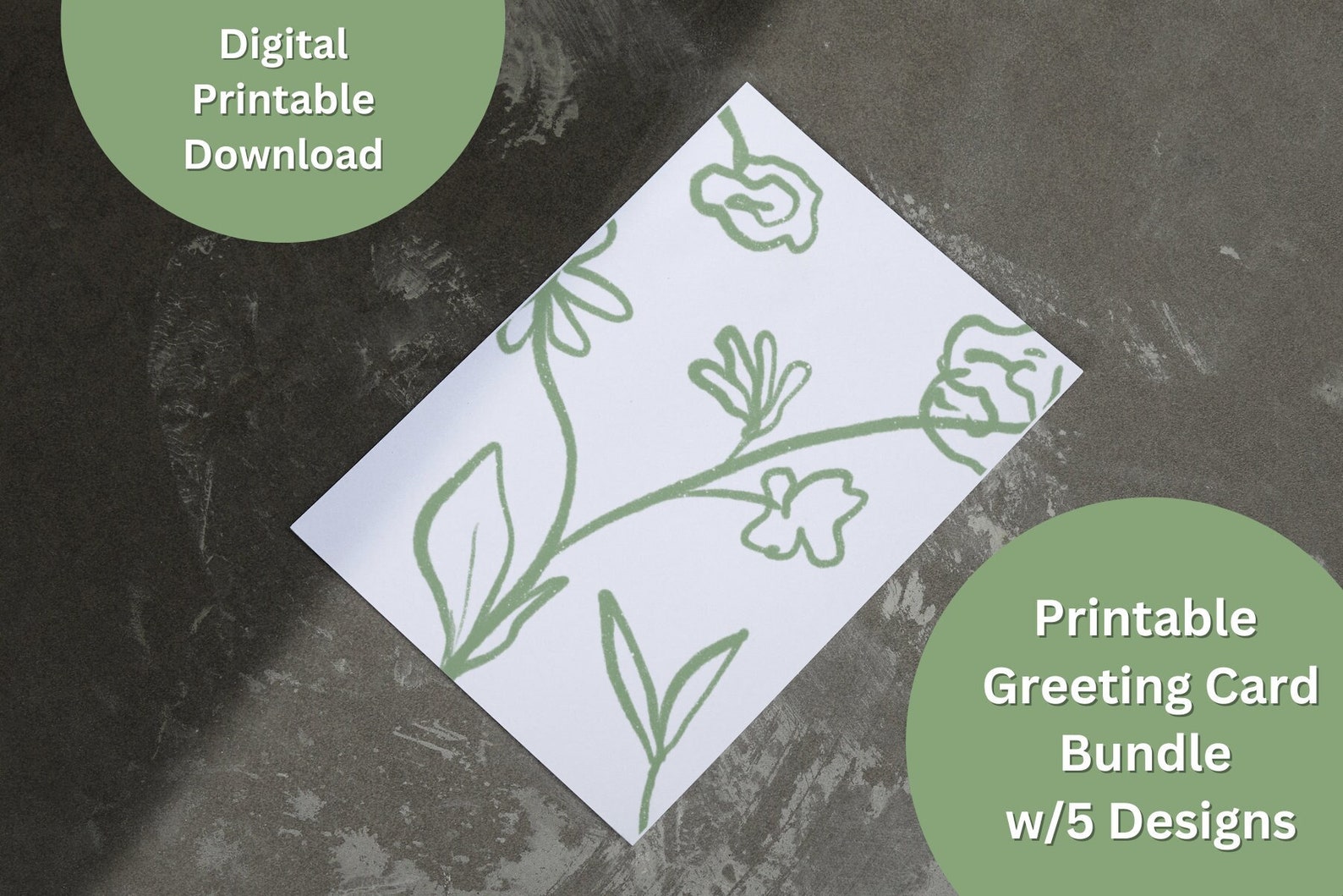 Printable Birthday Card, Printable Thank You Card, Printable Blank ...