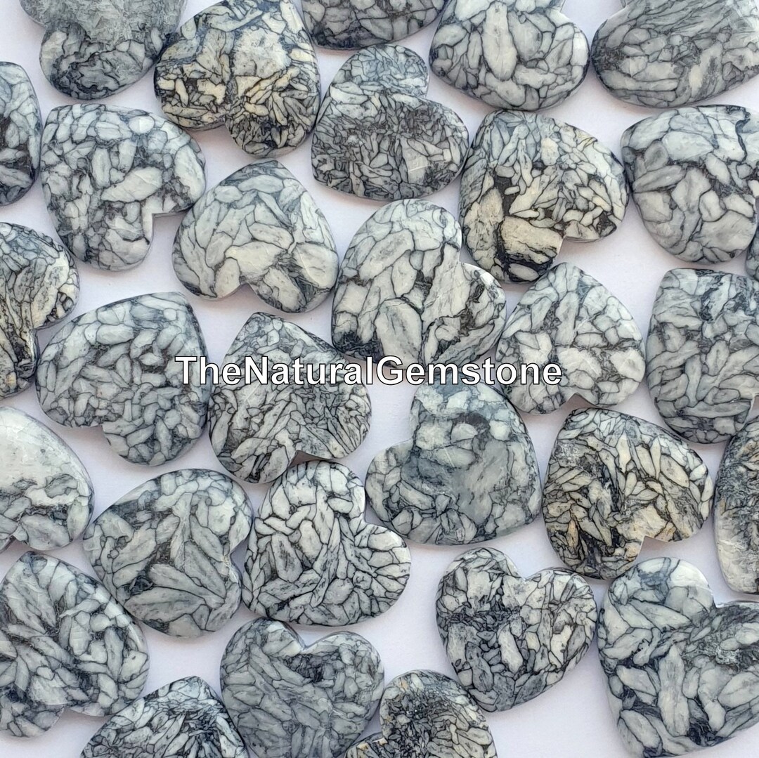 Pinolith Stone Heart - Wholesale Pinolith Stone Heart Cabochon Lot ...