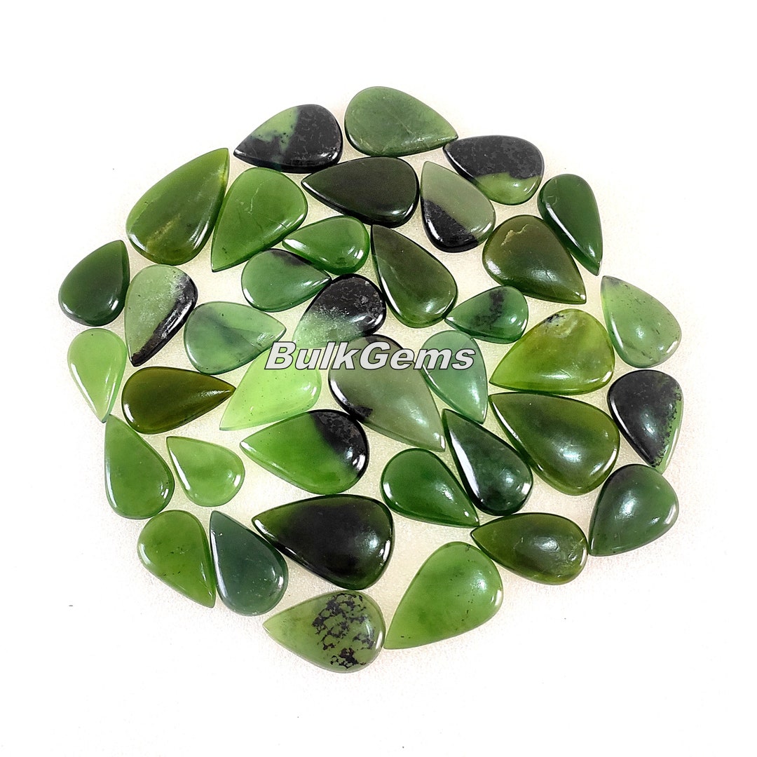 Serpentine Jade Pear Lot - Wholesale Lot of Serpentine Jade Pear Shape ...