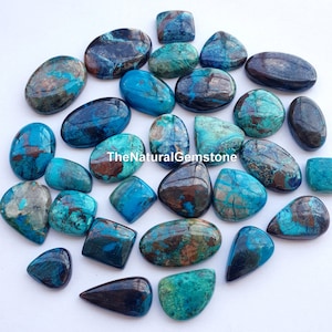 Azurite Shattuckite ! Wholesale Azurite Shattuckite Cabochon Lot - Shattuckite Stone Cab Lot ...