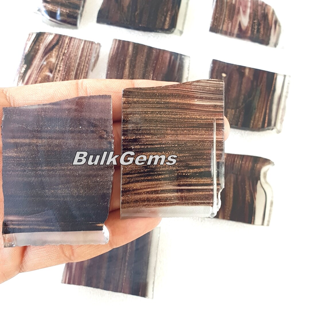 Gold Sheen Obsidian Slab - Wholesale Raw Golden Obsidian Slabs - Loose ...
