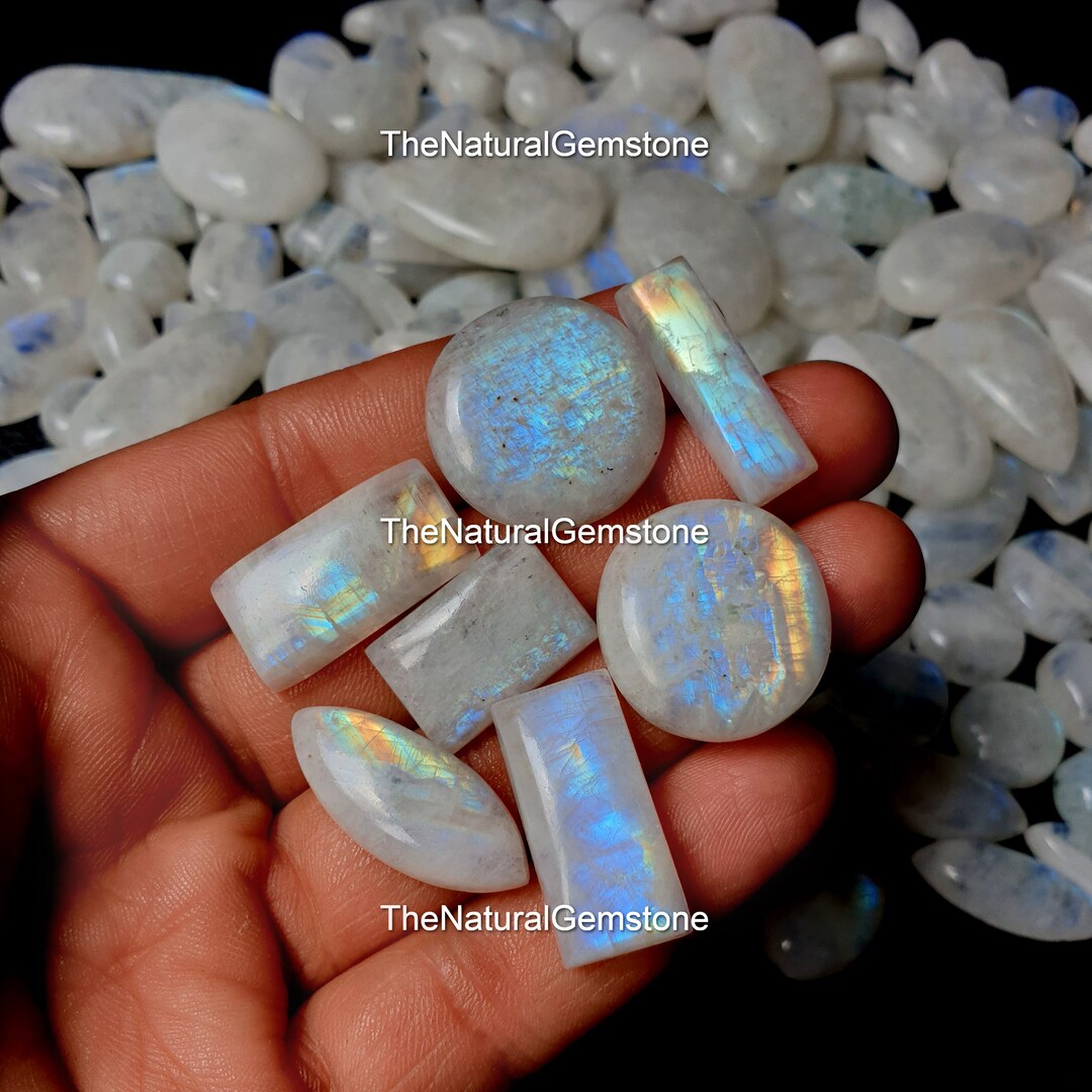 Wholesale Rainbow Moonstone Pack Rainbow Moonstone Cabochon Lot Bulk ...
