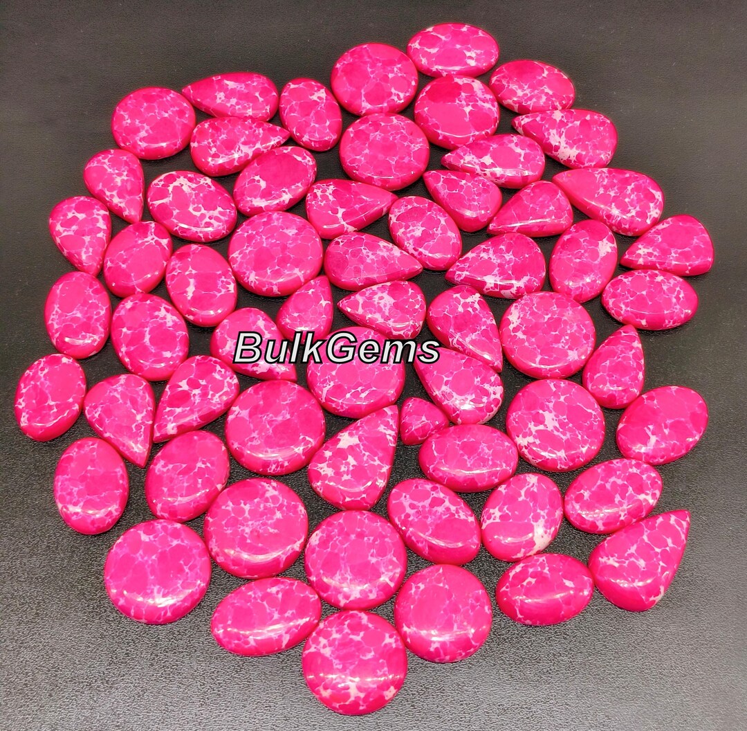 Mohave Pink Turquoise Gemstone Lot – Flat Back Cabochons, Mix Shapes - Etsy