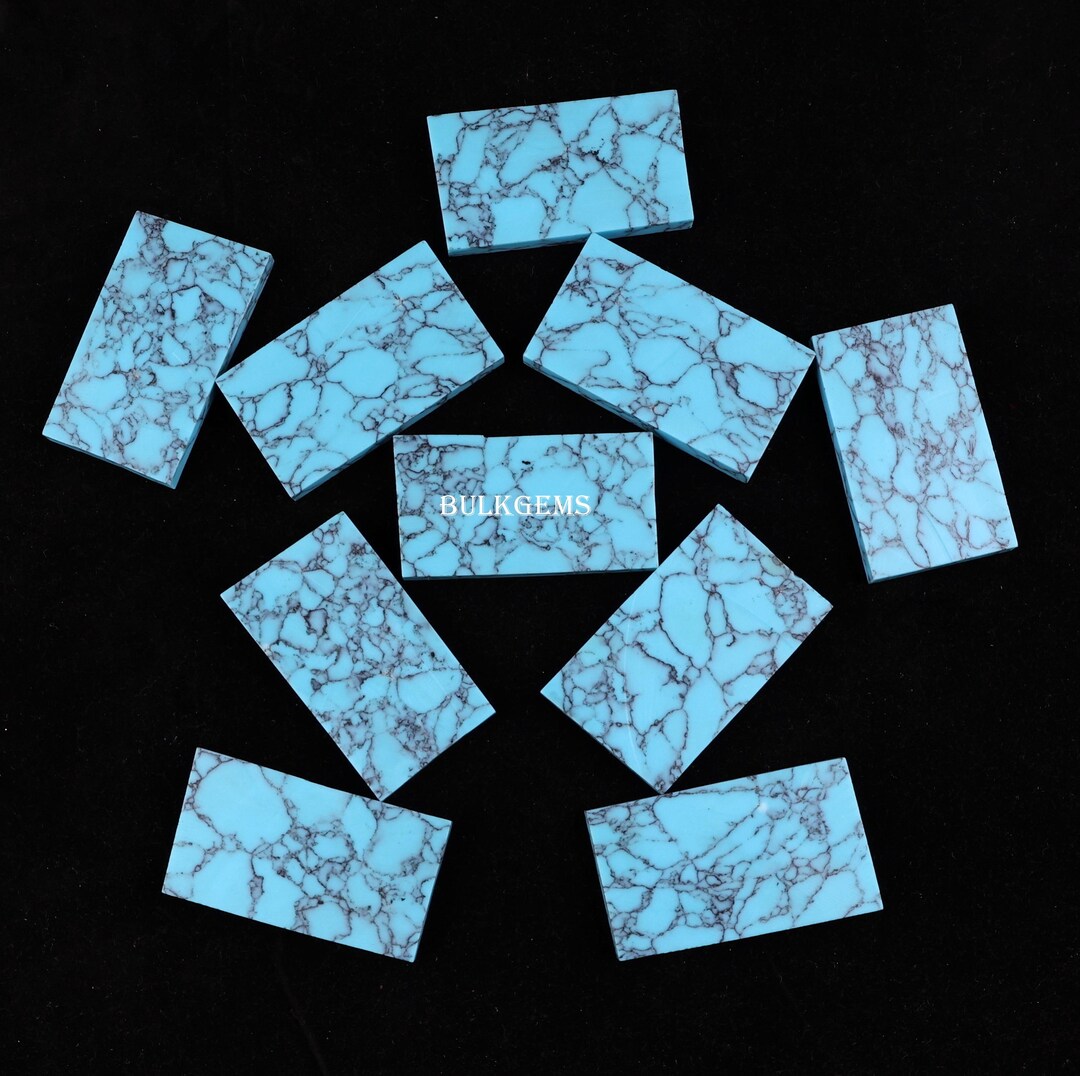 Mohave Blue Turquoise Slabs, Indian Mohave Turquoise Slabs - Black Line ...