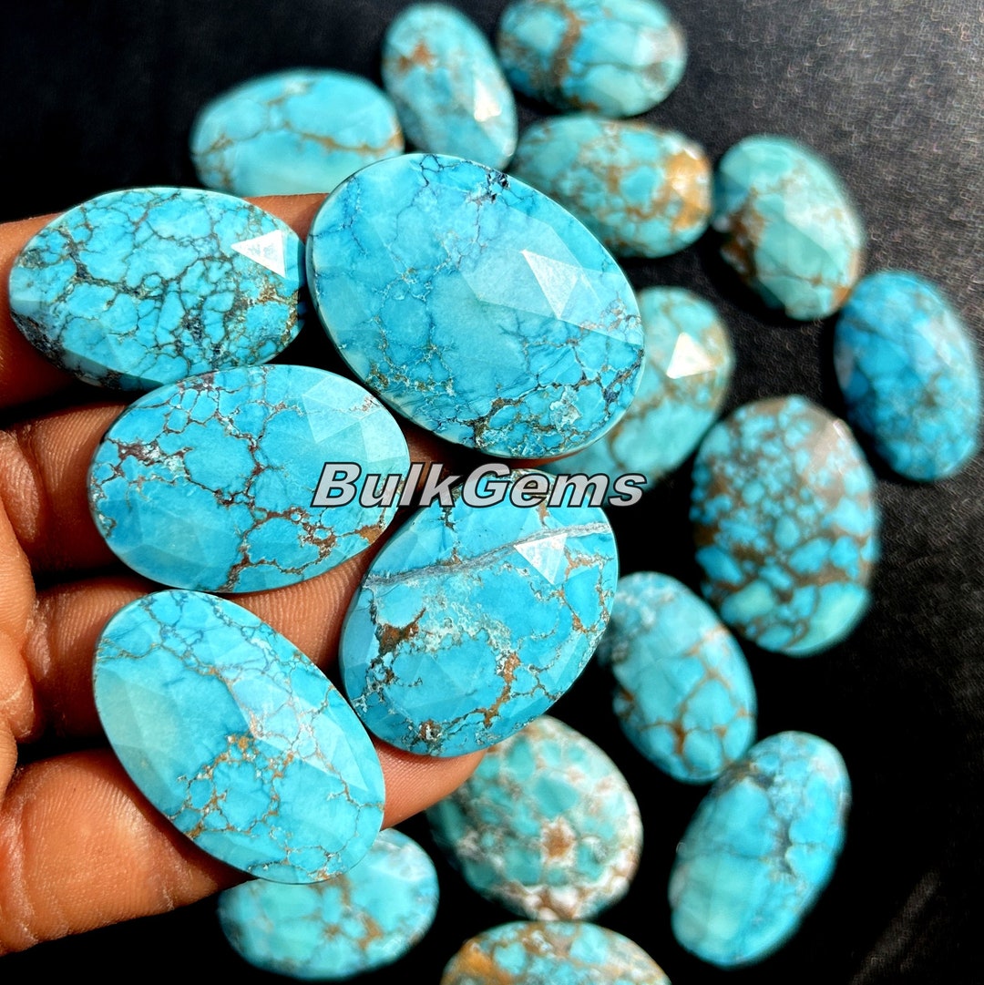 Faceted Tibetan/tibbati Turquoise - Wholesale Lot of Faceted Tibetan ...