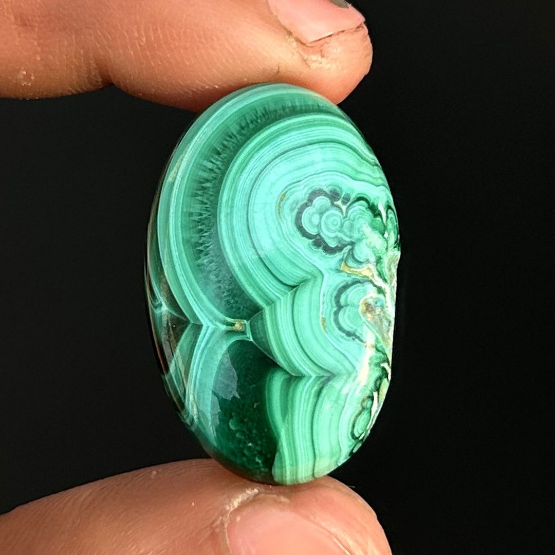 Malachite Malachite Oval Shaped for Making Jewelry and - Etsy