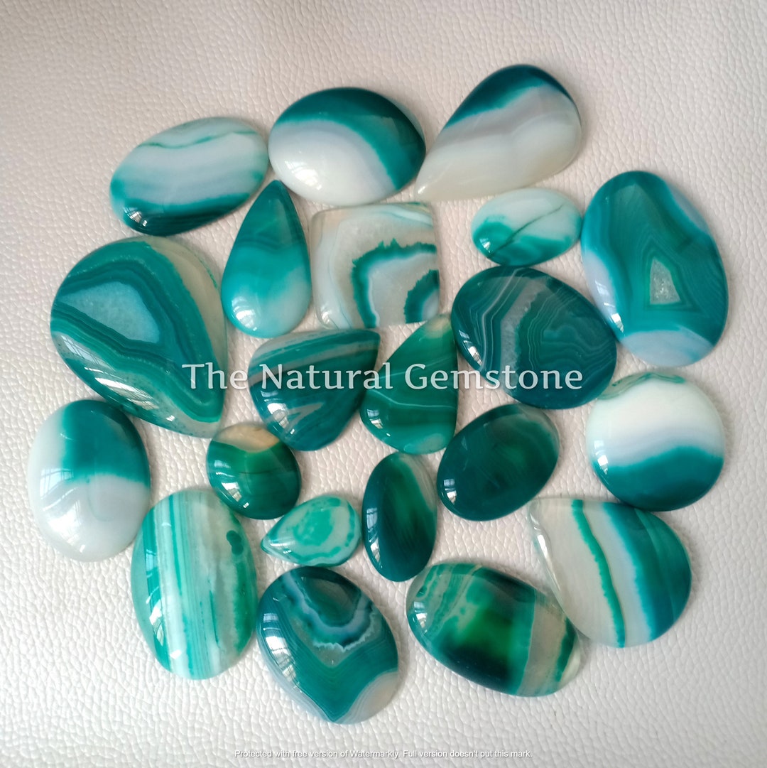Wholesale Green Banded Onyx Lot! Green Banded Onyx Cabochon - Green ...