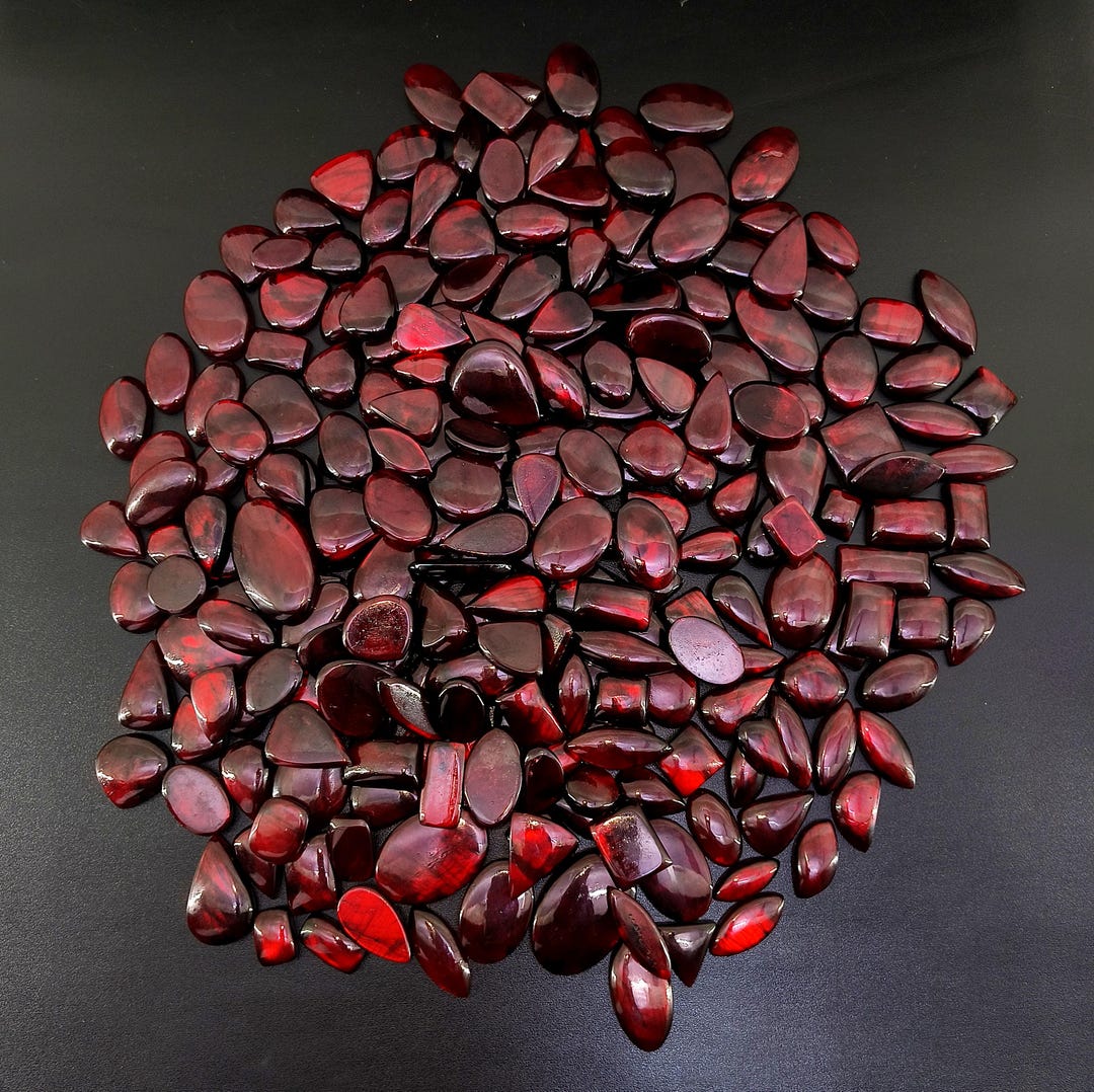 Red Coated Labradorite Cabochons - Mix Shapes Flashy Gemstone Lot - Etsy
