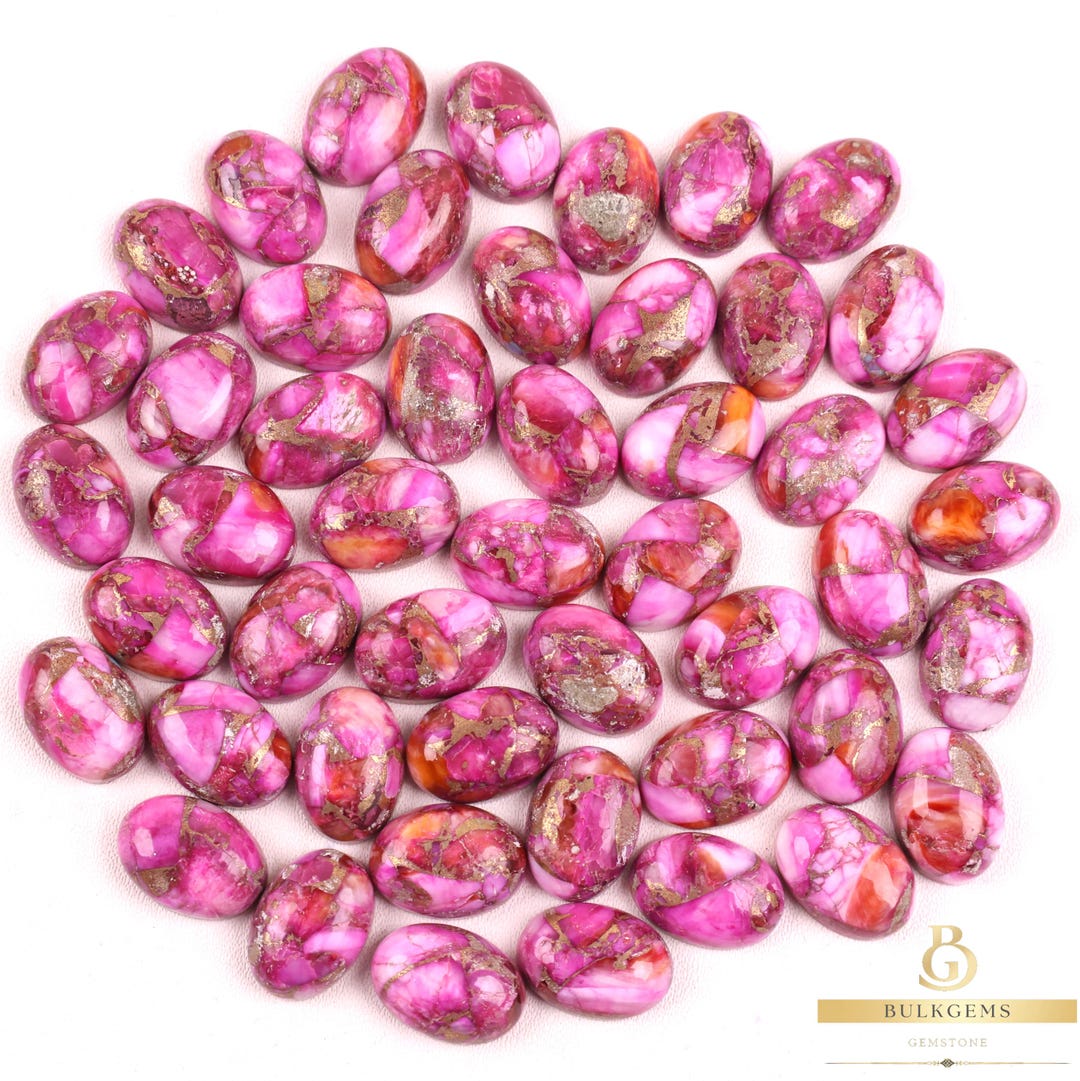 Spiny Mohave Pink Turquoise Cabochon Gemstone – Oval Stone for Ring ...