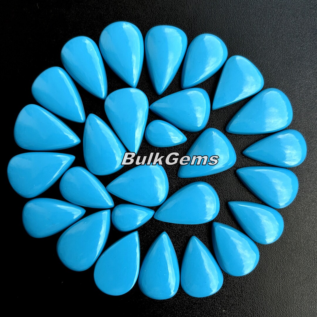 Turquoise Gemstone Pear Lot ! Wholesale Lot of Turquoise Gemstone Pear ...