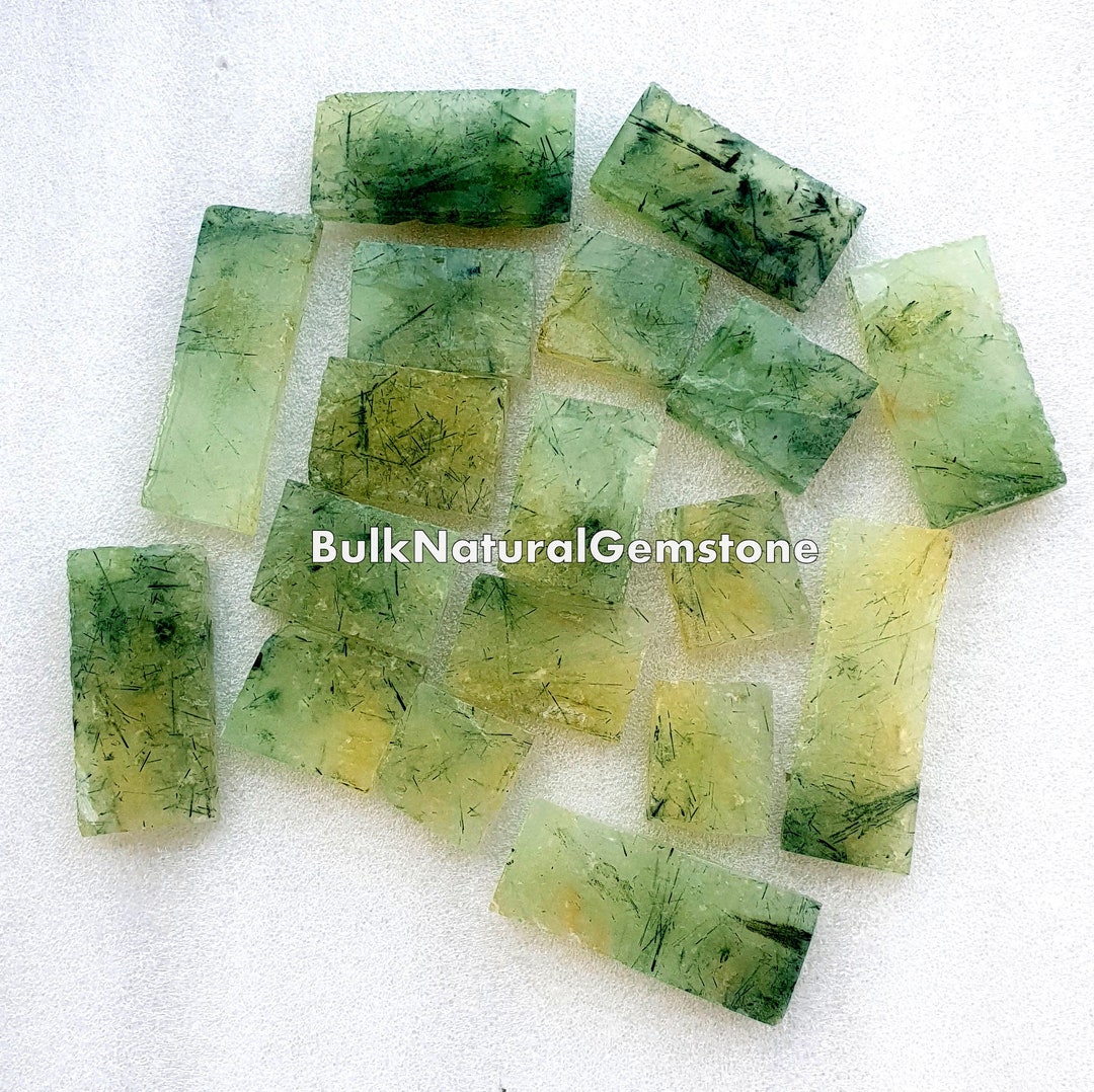 AAA Rutilated Prehnite Slabs – Bulk Natural Gemstone - Etsy