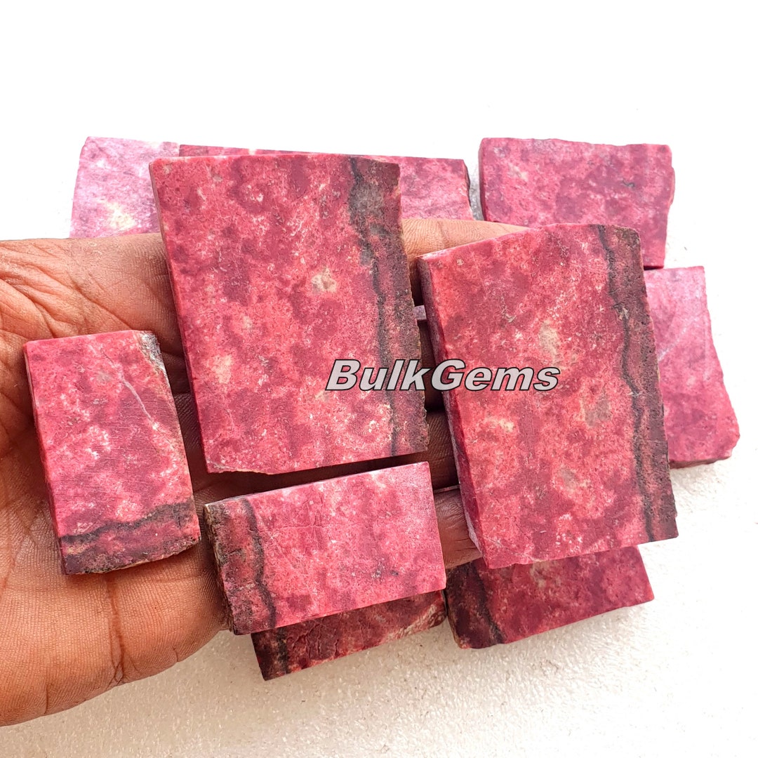AAA Pink Thulite Slab Lot – Natural Gemstone for Jewelry Making - Etsy
