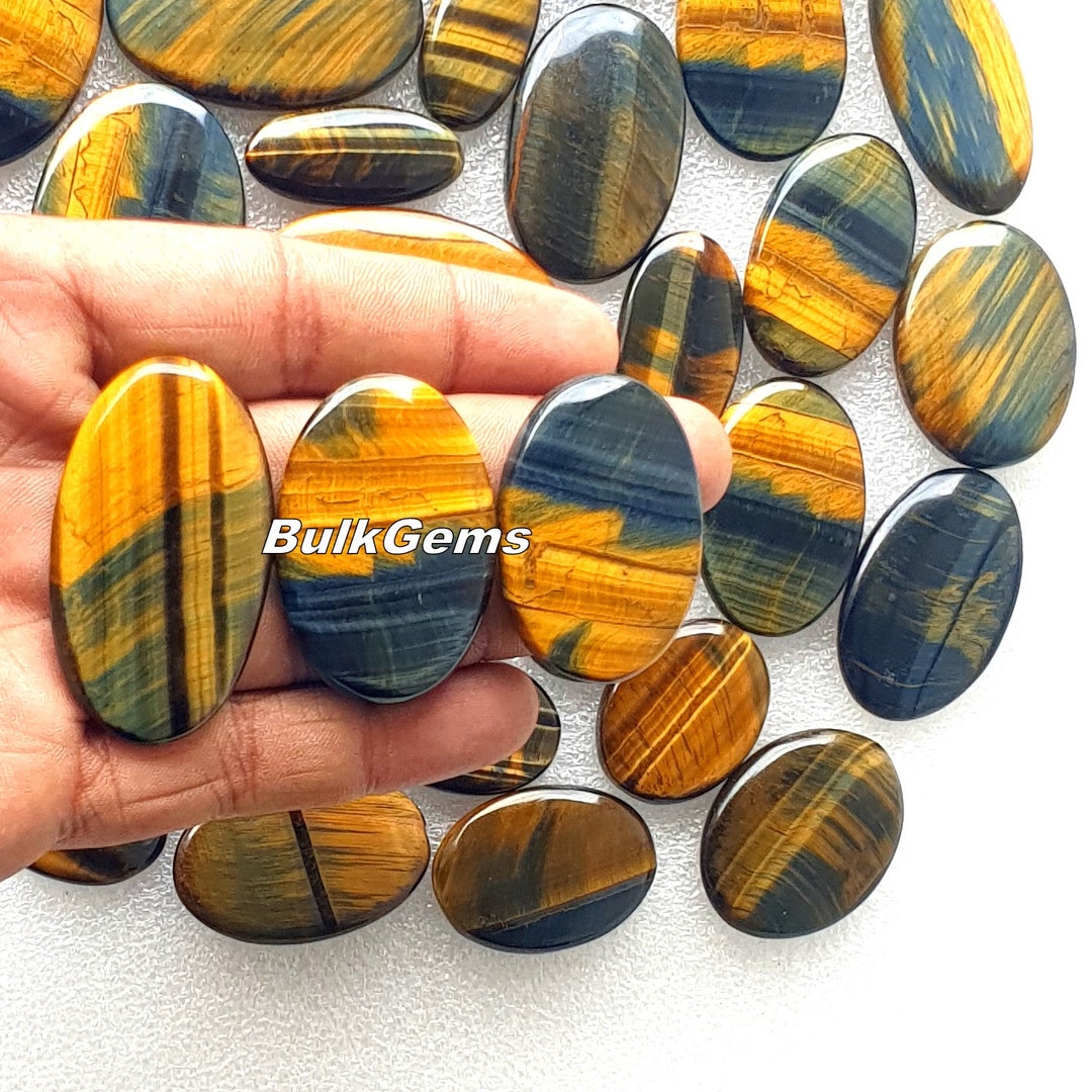Multi Color Tiger's Eye Stone - Wholesale Lot of Oval Multi Tiger's Eye ...