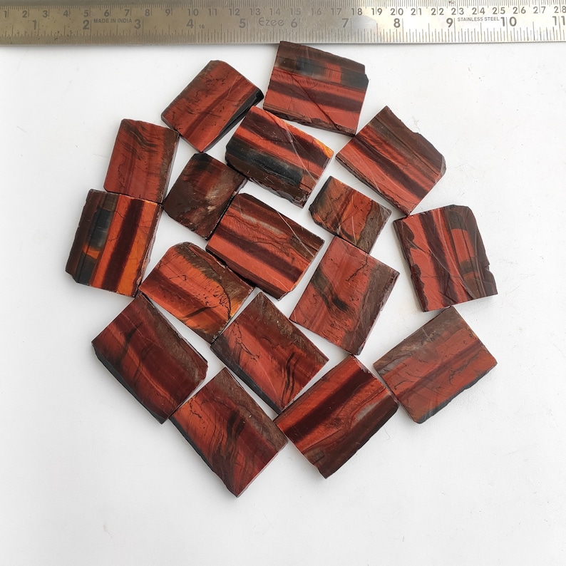 AAA Red Tiger Eye Gemstone Slabs – Bulk Raw Crystal for Jewelry - Etsy