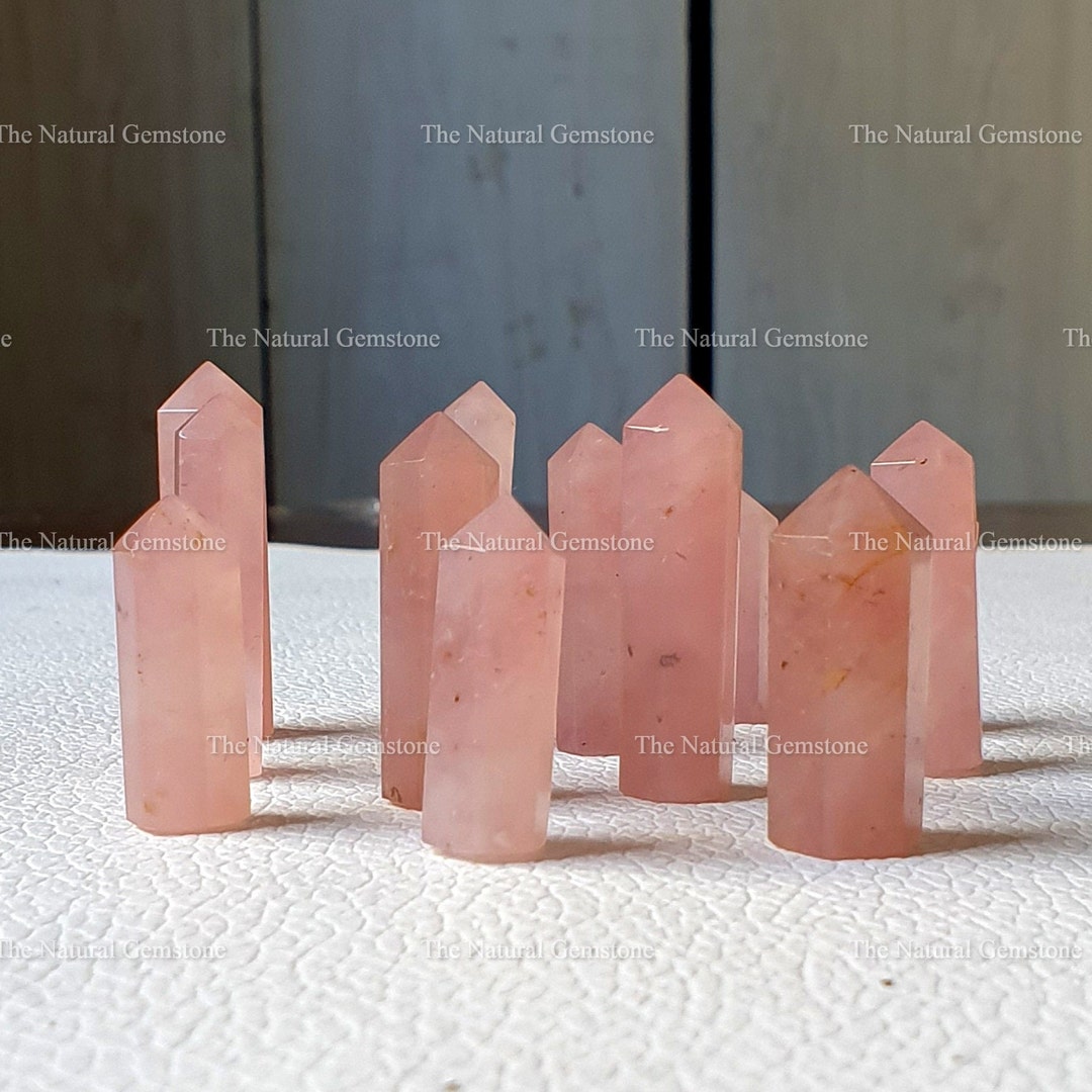Rose Quartz Pencil Points, Gemstone Crystal for Jewelry Making - Etsy