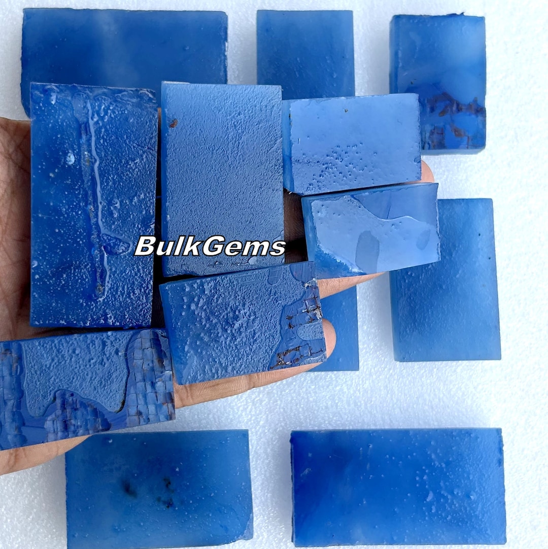 Light Blue Jade Slab - Wholesale Blue Jade Gemstone Slabs Lot - Loose ...