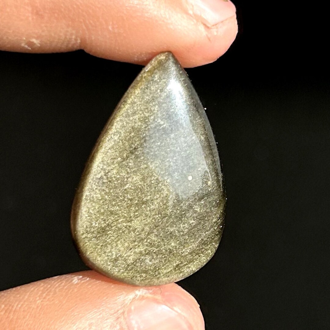 Golden Obsidian Golden Obsidian Pear Shaped for Making - Etsy