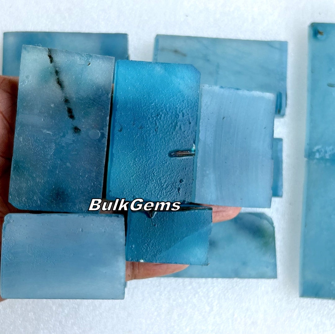 Aqua Jade Slab - Wholesale Aqua Jade Gemstone Slabs Lot - Aqua Jade Raw ...