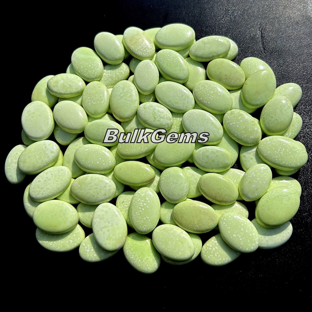 Lemon Chrysoprase Oval, Wholesale Lot of Lemon Chrysoprase Oval Shapes ...