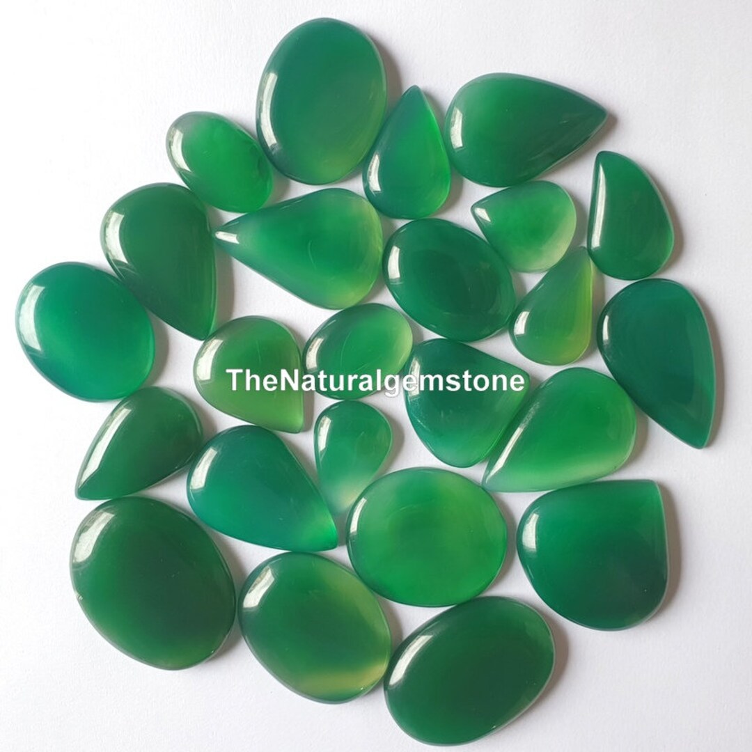 Green Onyx Cabochons – Polished Gemstone for Jewelry Making - Etsy