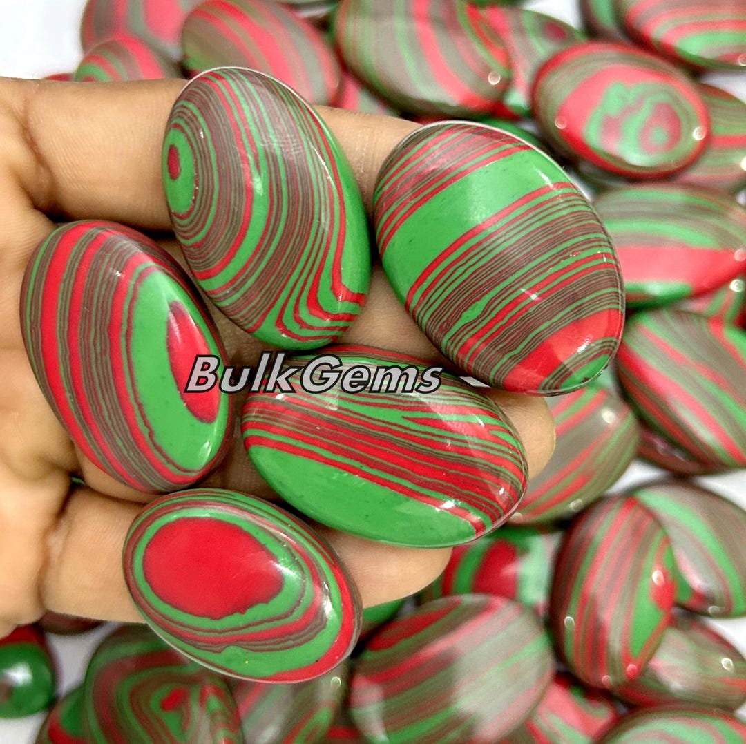Red Green Banded Mohave Turquoise Mix Lot, Jewelry Making - Etsy