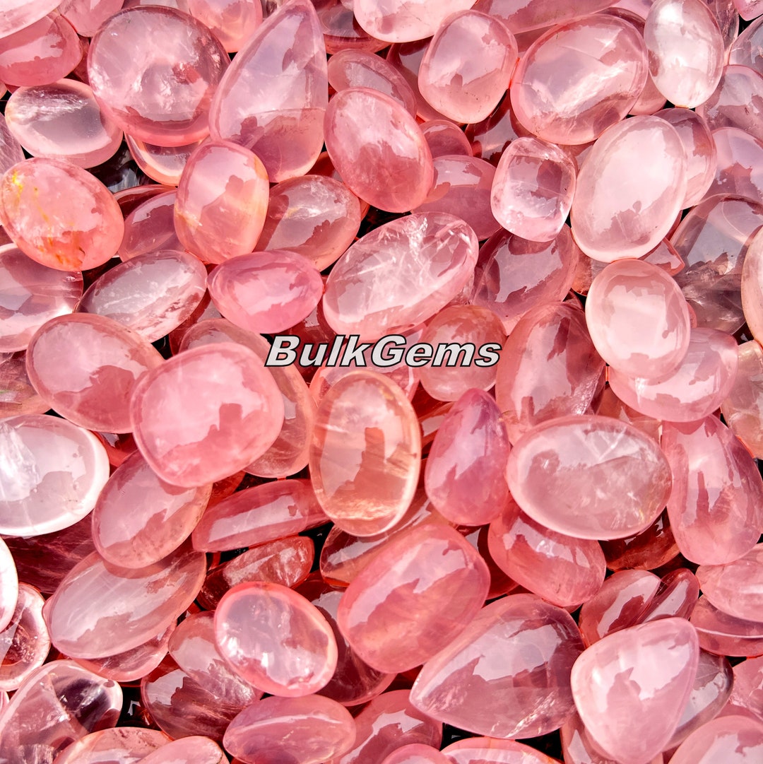 Pink Rose Quartz Gemstone - Mozambique Rose Quartz - Wholesale Lot of ...